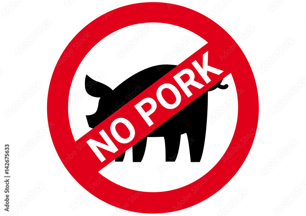 no pork vector de Stock | Adobe Stock