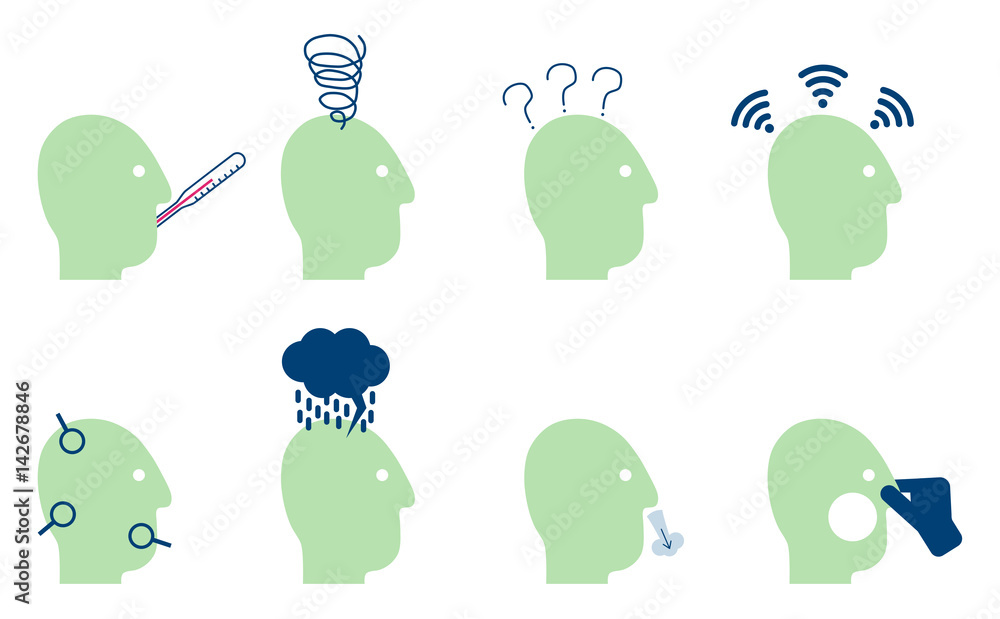 symptoms vector set Stock-Vektorgrafik | Adobe Stock