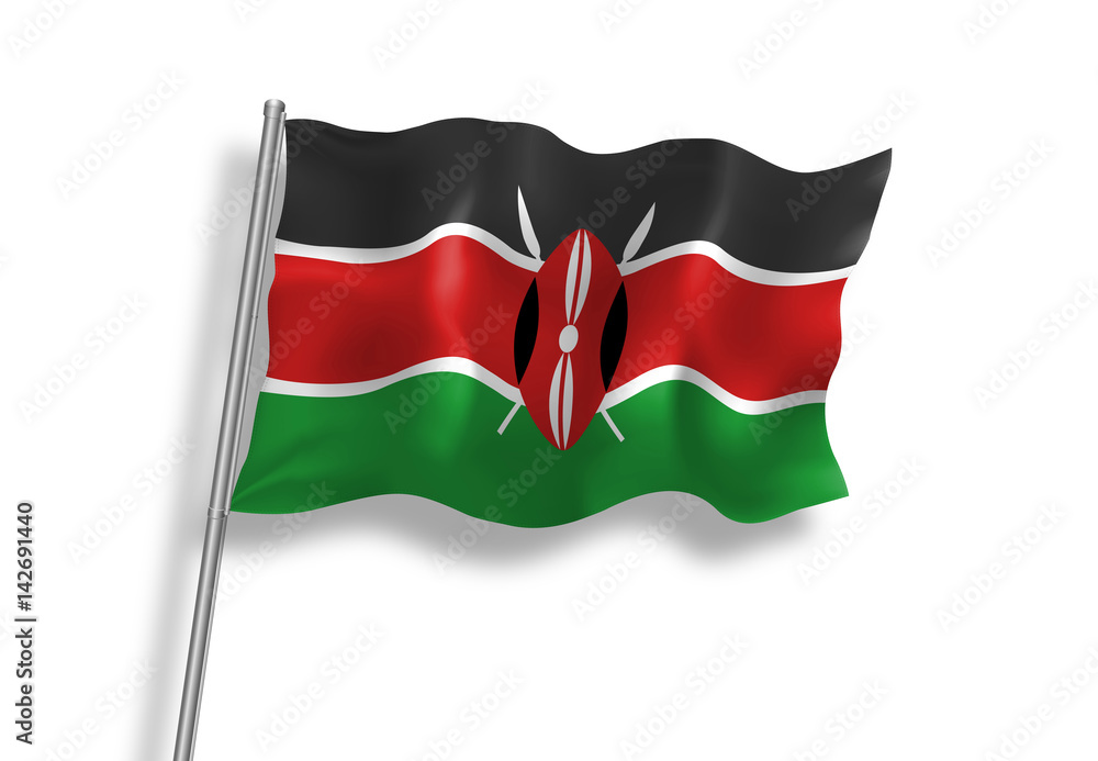 Drapeau du Kenya en qualité vectorielle Stock Vector | Adobe Stock