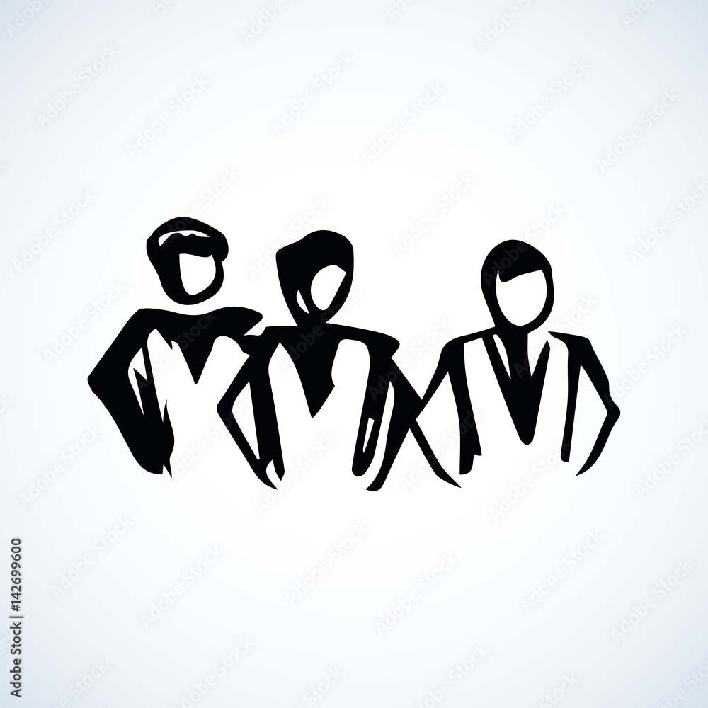 People. Vector drawing Stock Vector | Adobe Stock