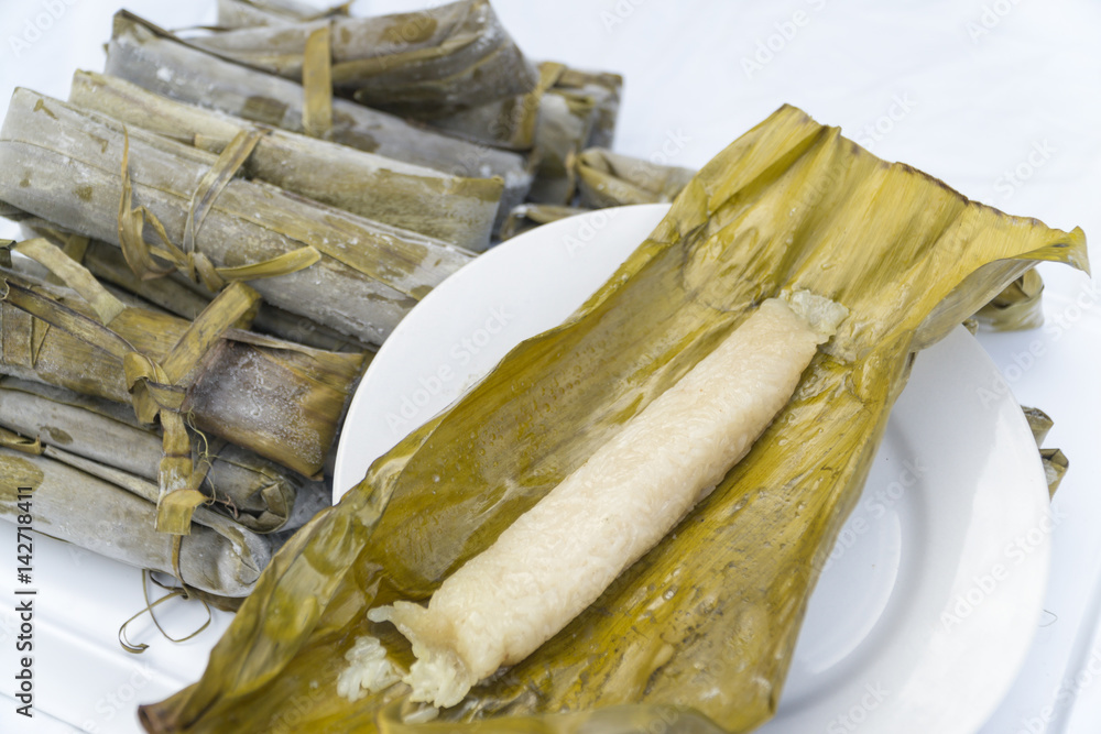 Suman rice cake Philippines local dish foto de Stock | Adobe Stock