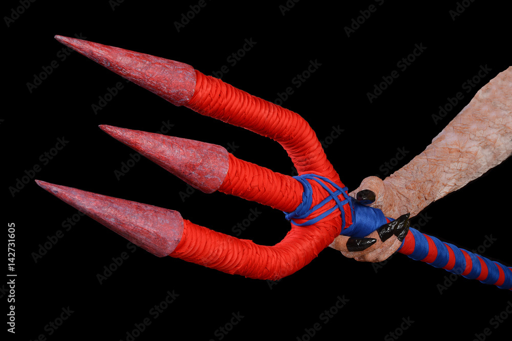 Trident in the hand of a fictional being Stock Photo | Adobe Stock