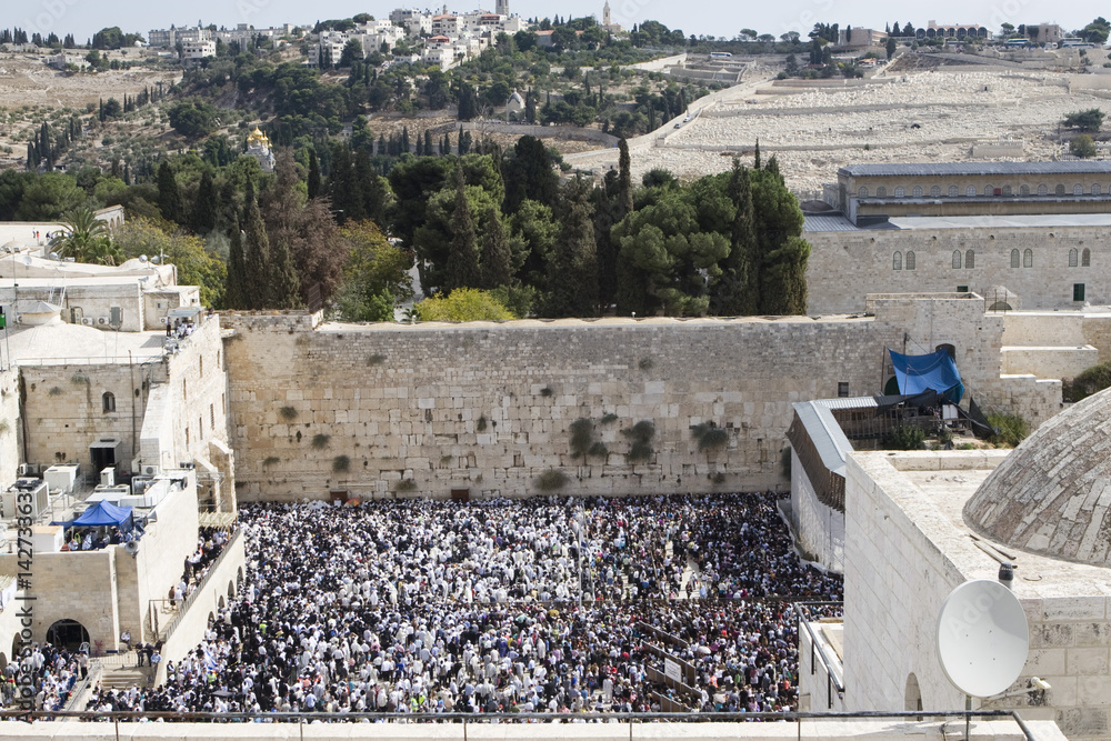 Prayer of Jews at Western Wall. Jerusalem Israel Stock Photo | Adobe Stock
