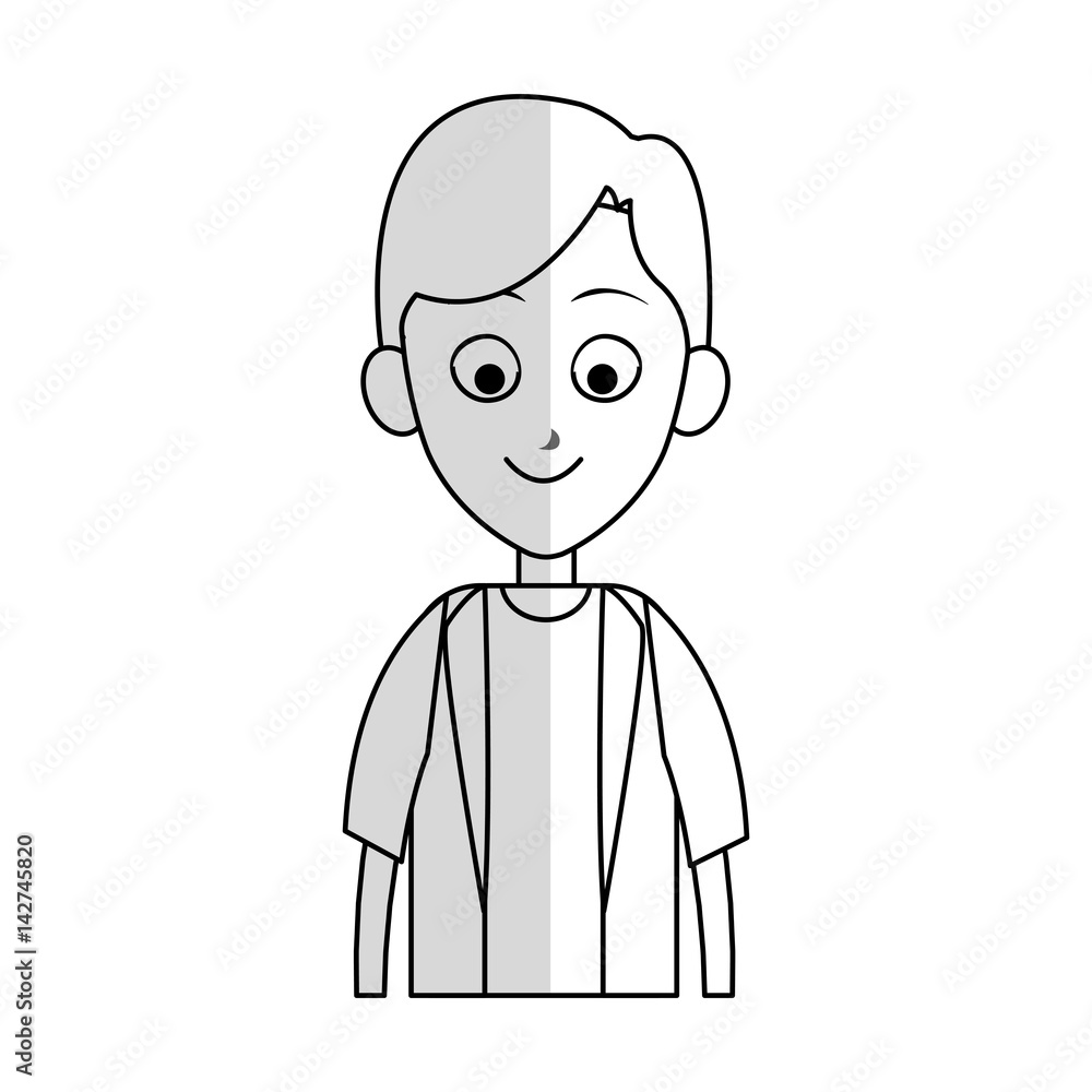 happy boy cartoon icon over white background. vector illustration Stock ...