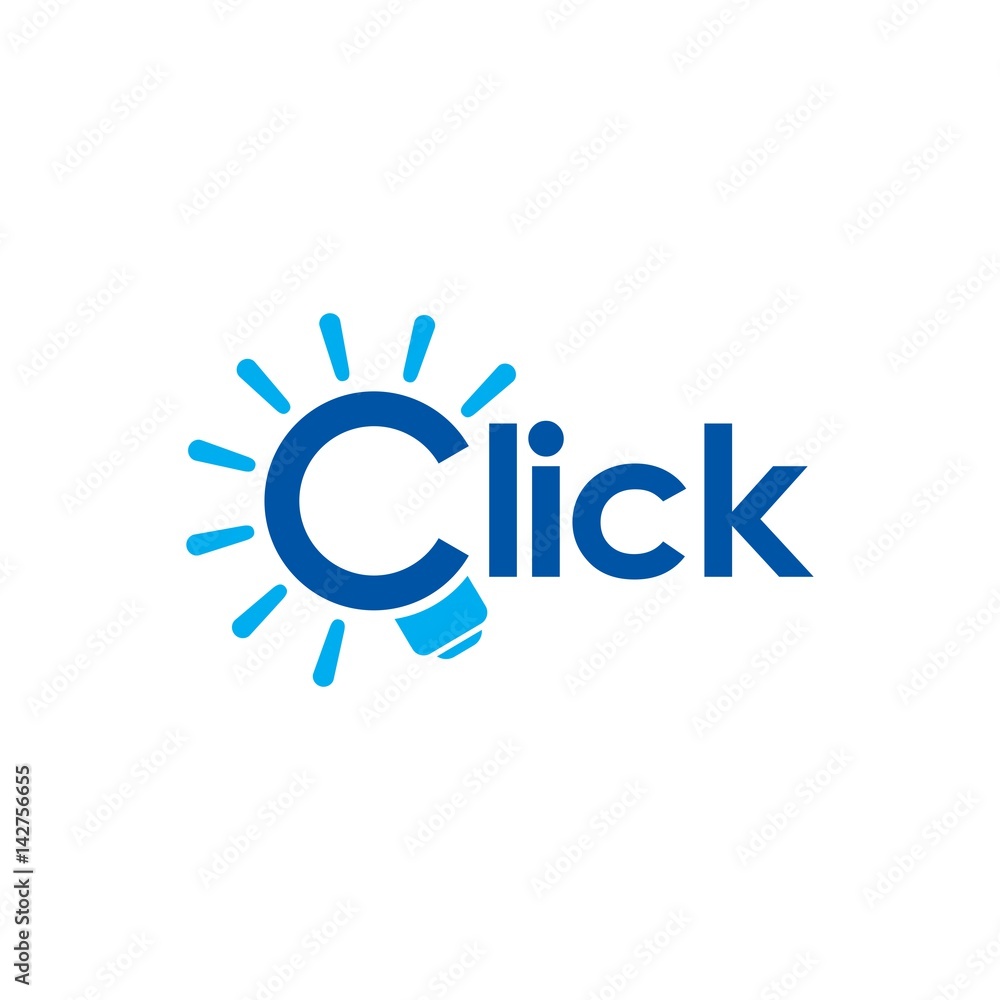 click logo vector. Stock Vector | Adobe Stock