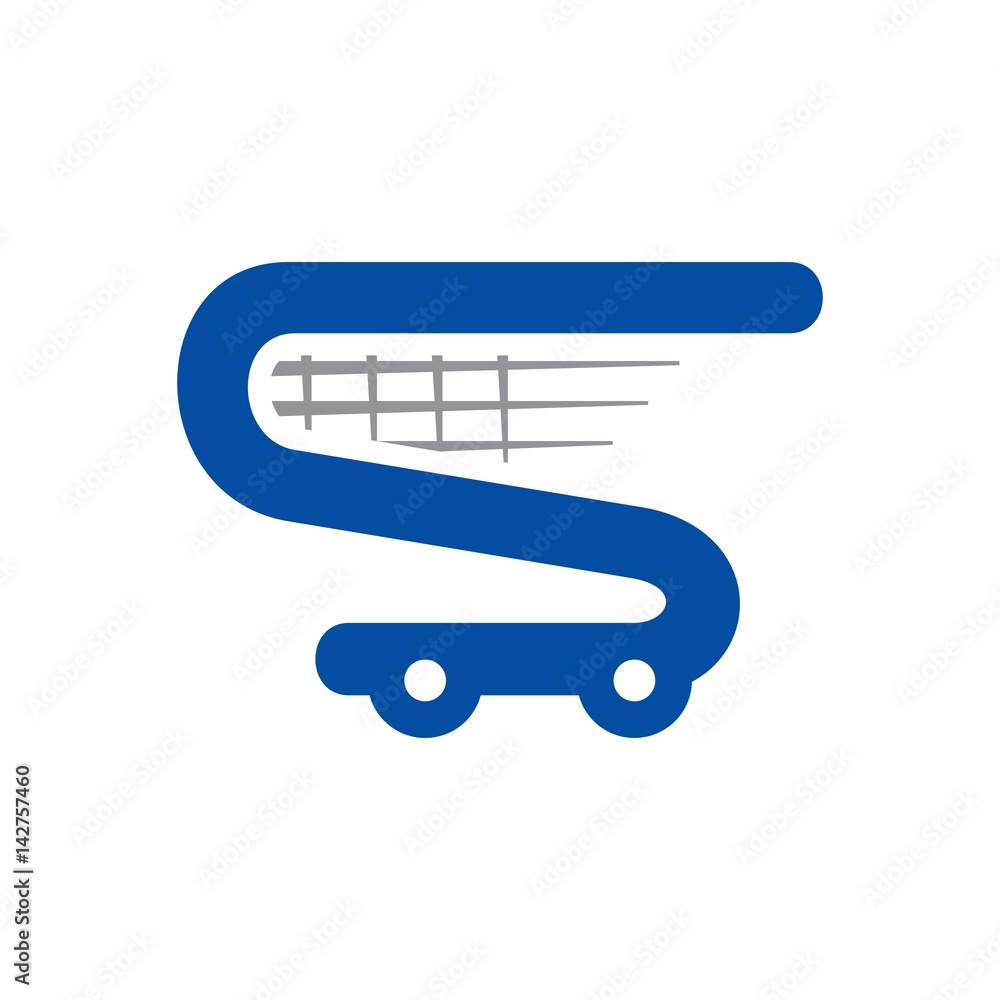 trolley logo vector. logo template and icon. Stock Vector | Adobe Stock