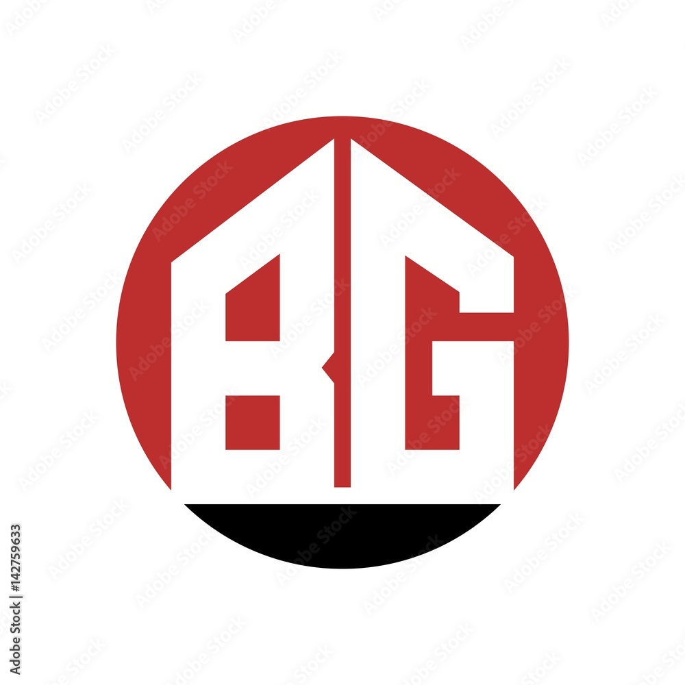b and g logo vector. home logo. Stock Vector | Adobe Stock