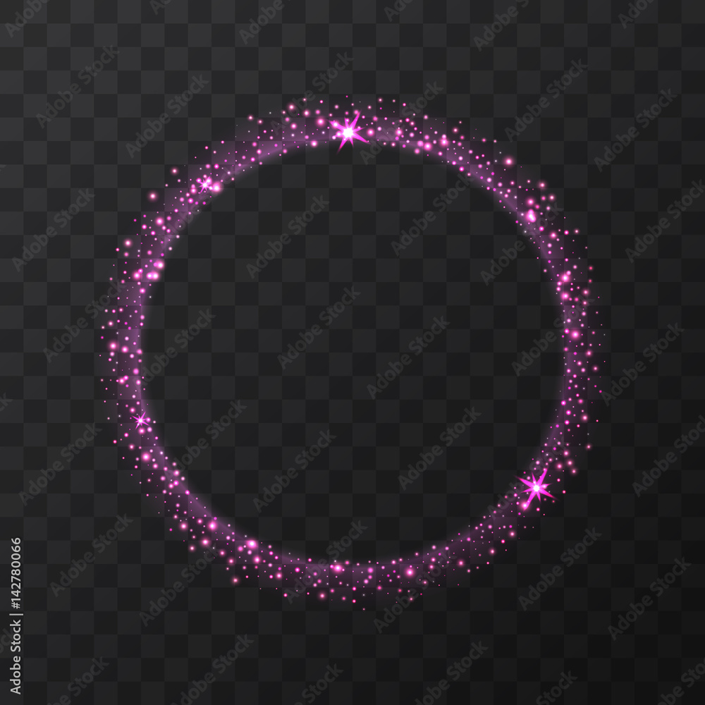 Abstract light purple vector circle on transparent background. Round ...