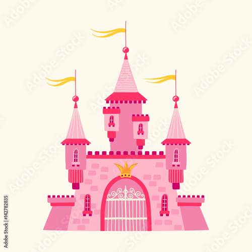 Cartoon Princess And Castle