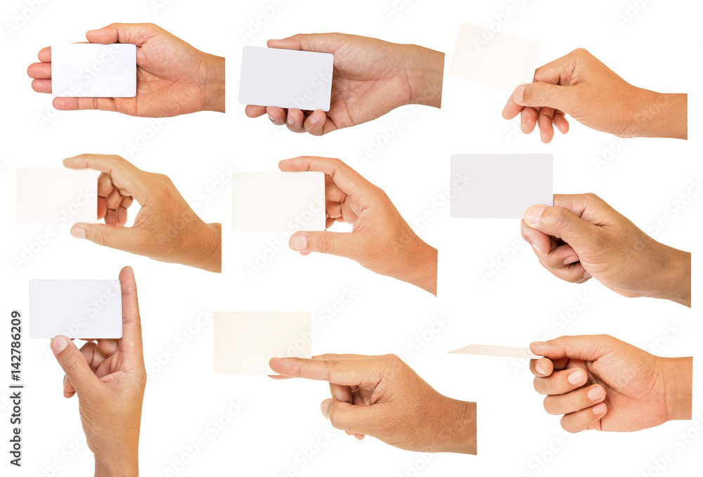 set of hand holding paper Stock Photo | Adobe Stock