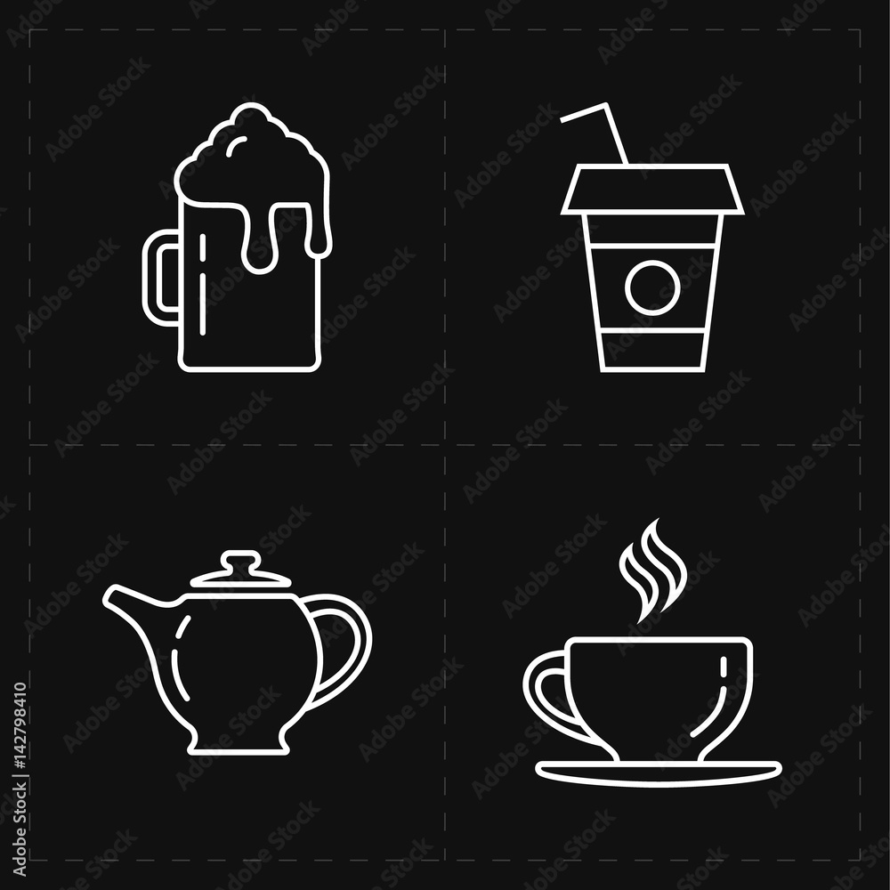 four modern flat bar icons Stock Vector | Adobe Stock