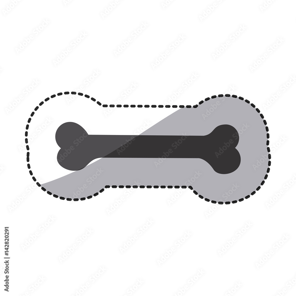 sticker silhouette dog bone, vector illustration design Stock Vector ...