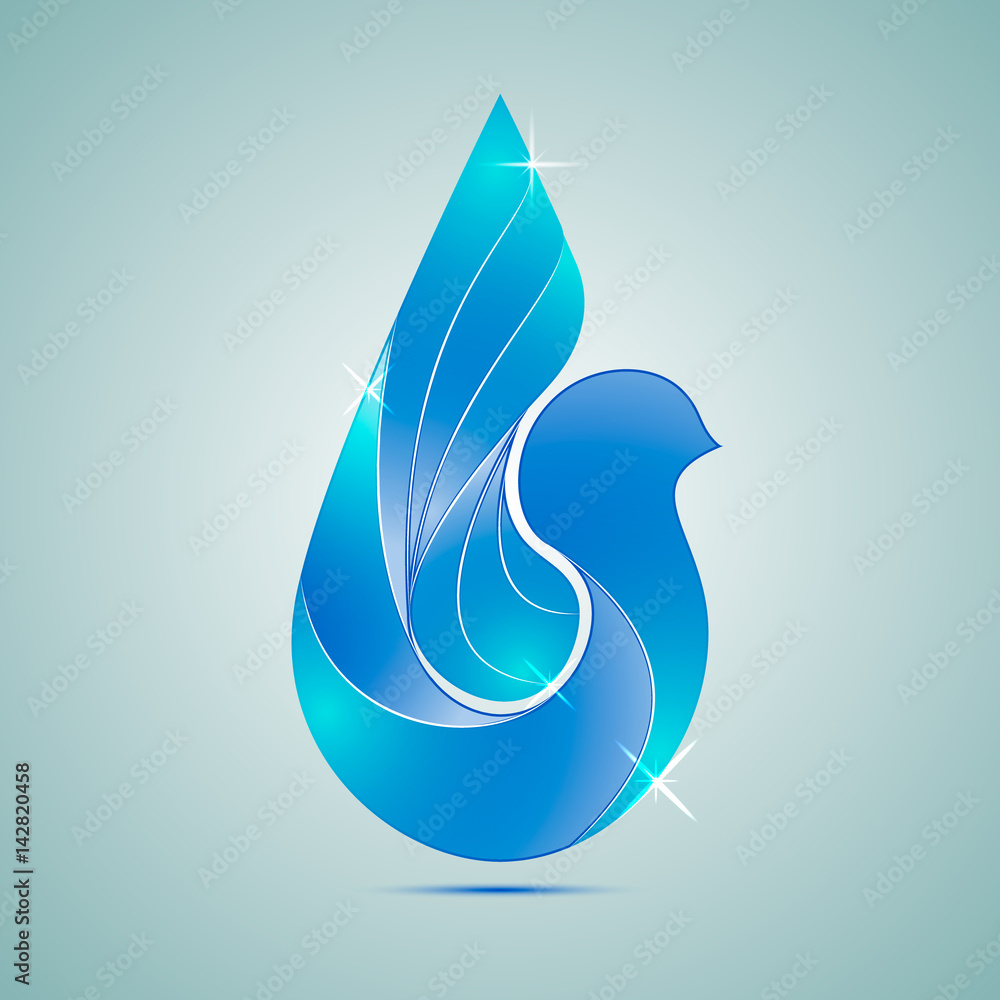 dove blue Stock Vector | Adobe Stock