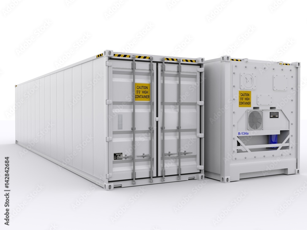 Reefer Container Stock Illustration | Adobe Stock