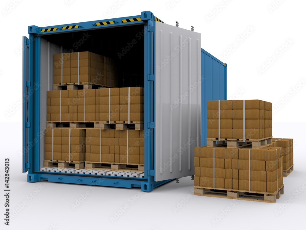 Reefer Container Stock Illustration | Adobe Stock