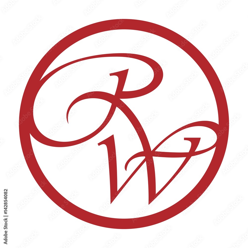 R and w logo vector. Stock Vector | Adobe Stock