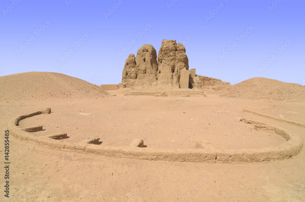 Temple known as the Western Deffufa in Kerma, Sudan Stock Photo | Adobe ...