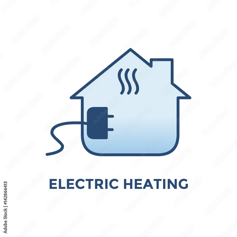 ELECTRIC HEATING ICON. for home energy requirement Stock Vector | Adobe ...