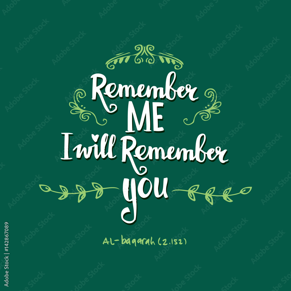 Remember me, i will remember you. Quote. Hand lettering calligraphy ...