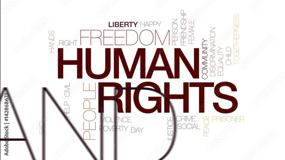 Human rights animated word cloud, text design animation. Kinetic ... Human rights animated word cloud, text design animation. Kinetic ...