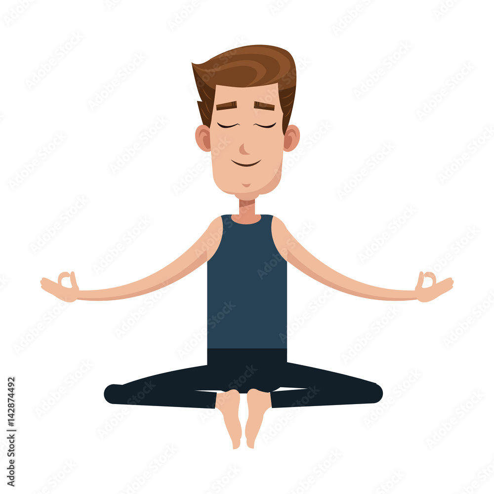 Yoga Man Vector
