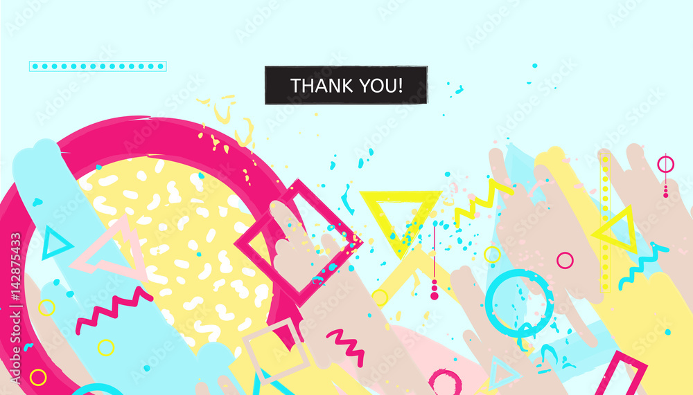 Abstract universall header. Modern graphic design. Hand Drawn creative ...