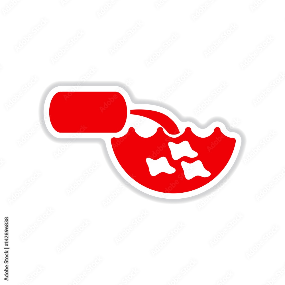 paper sticker on white background water pollution Stock Vector | Adobe ...