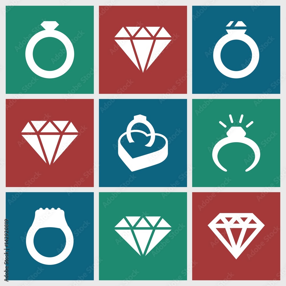 Set of 9 expensive filled icons vector de Stock | Adobe Stock