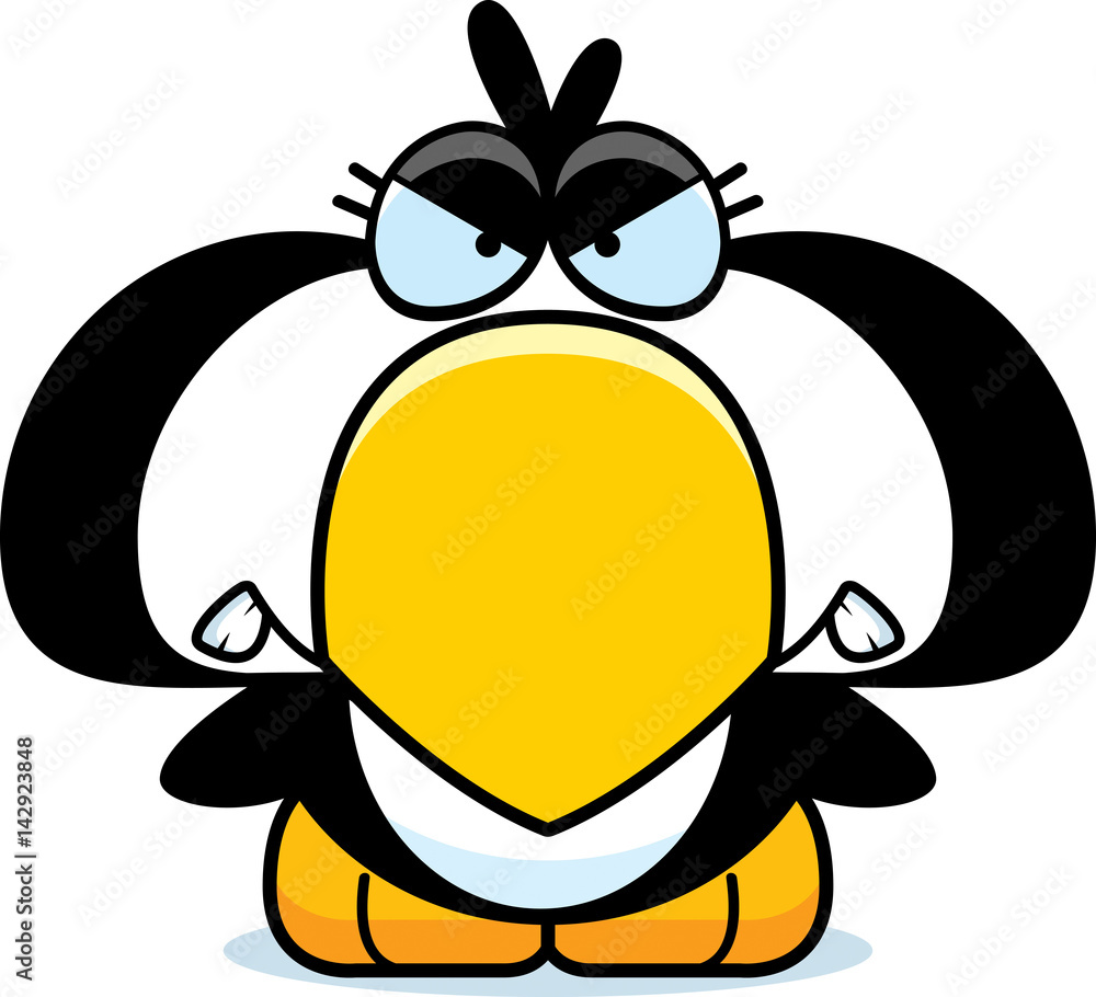 Cartoon Angry Penguin Stock Vector | Adobe Stock