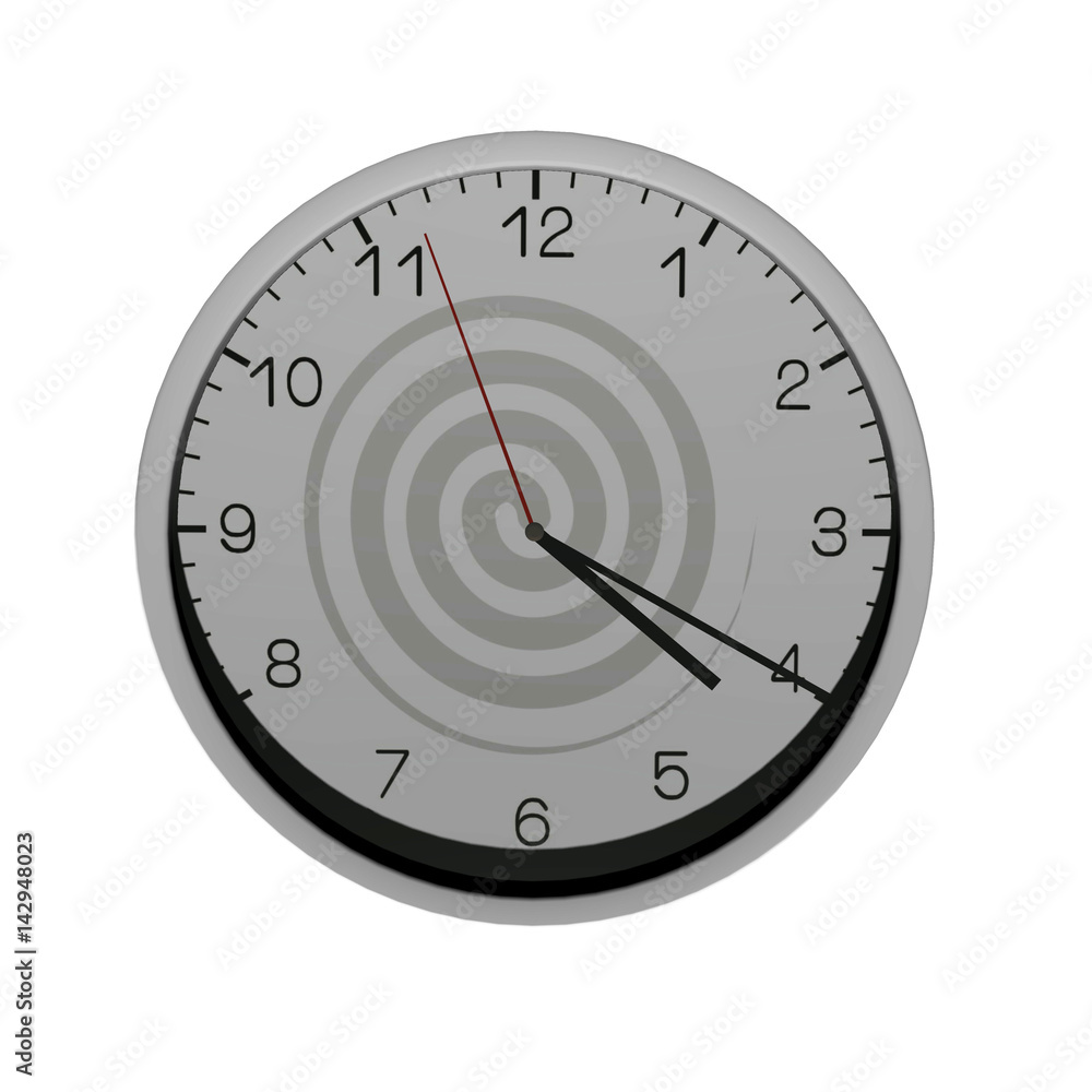 3d rendered illustration isolated of a clock set at 4:20 on a plain ...