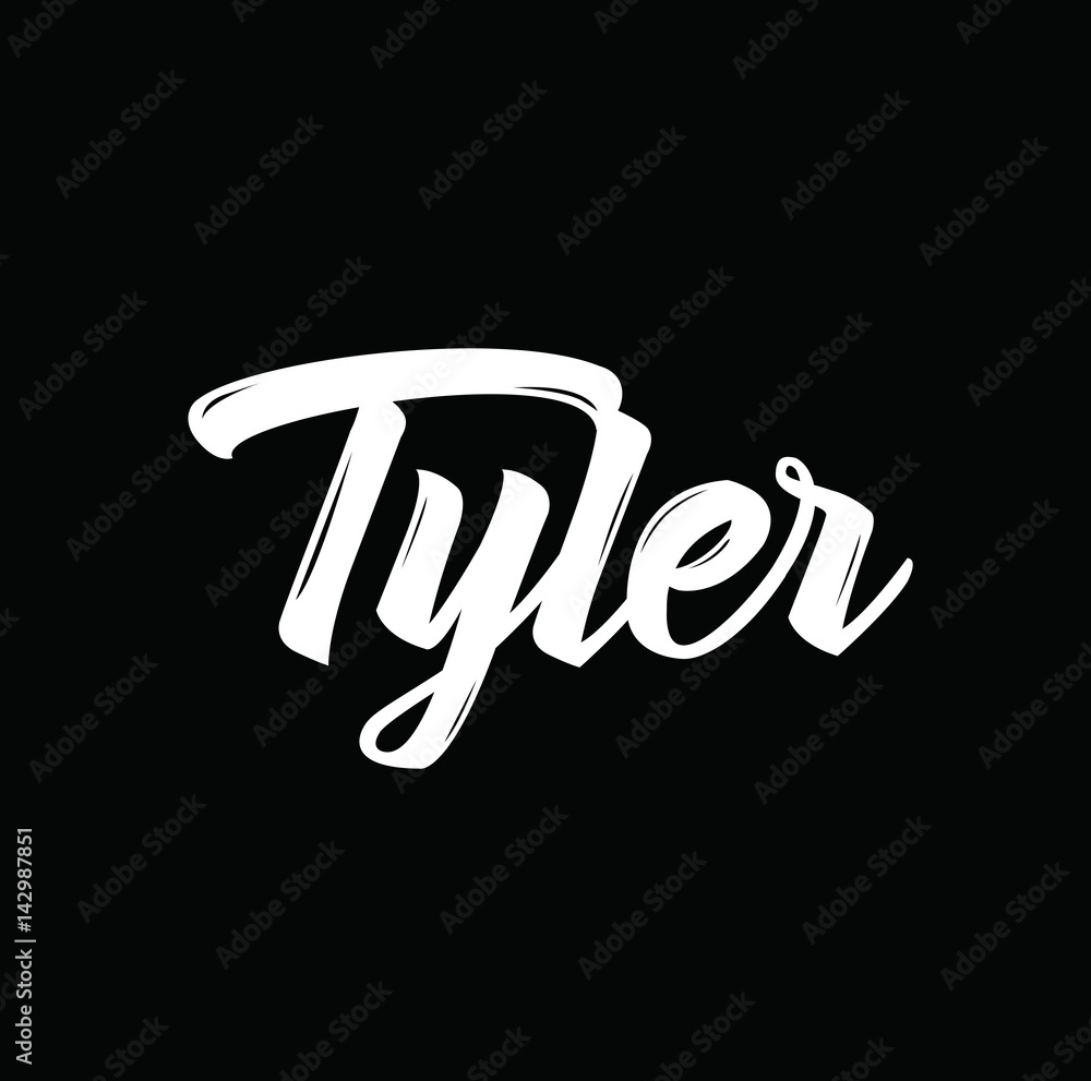 tyler, text design. Vector calligraphy. Typography poster. Stock Vector ...