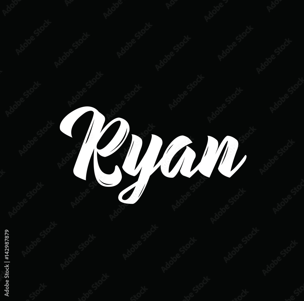ryan, text design. Vector calligraphy. Typography poster. Stock Vector ...