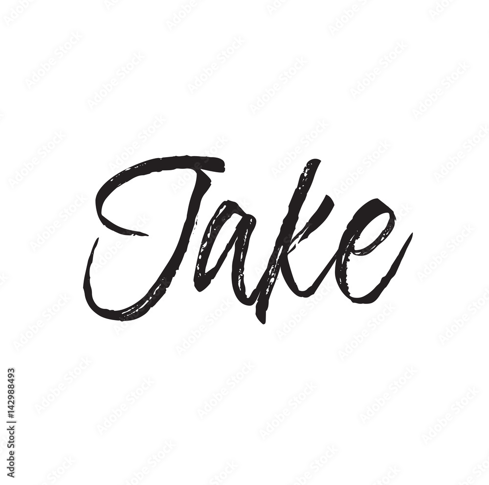 jake, text design. Vector calligraphy. Typography poster. Stock Vector ...