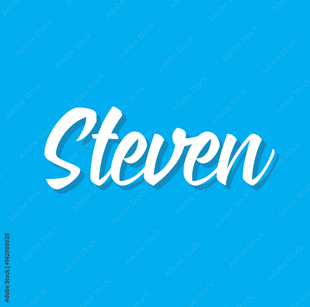 Poster steven, text design. Vector calligraphy. Typography poster ...
