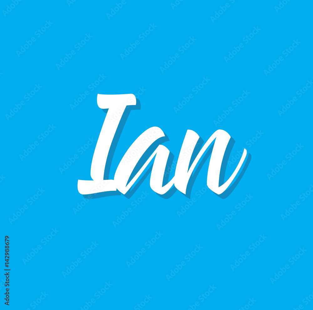 Vecteur Stock ian, text design. Vector calligraphy. Typography poster ...