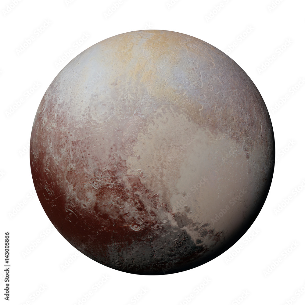 Planet Pluto With White Background