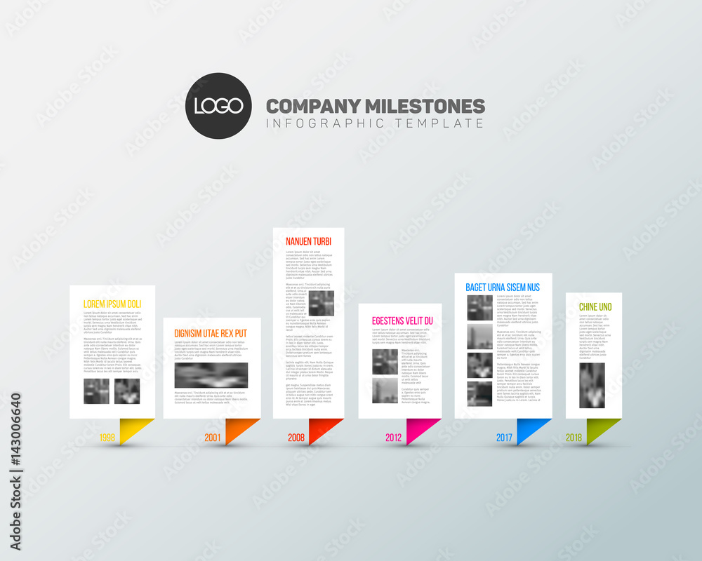 Vector Infographic timeline report template Stock Vector | Adobe Stock