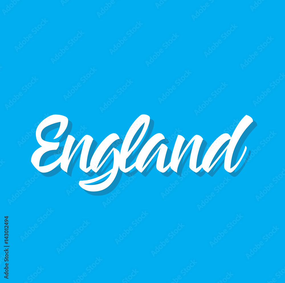 england, text design. Vector calligraphy. Typography poster. Stock ...