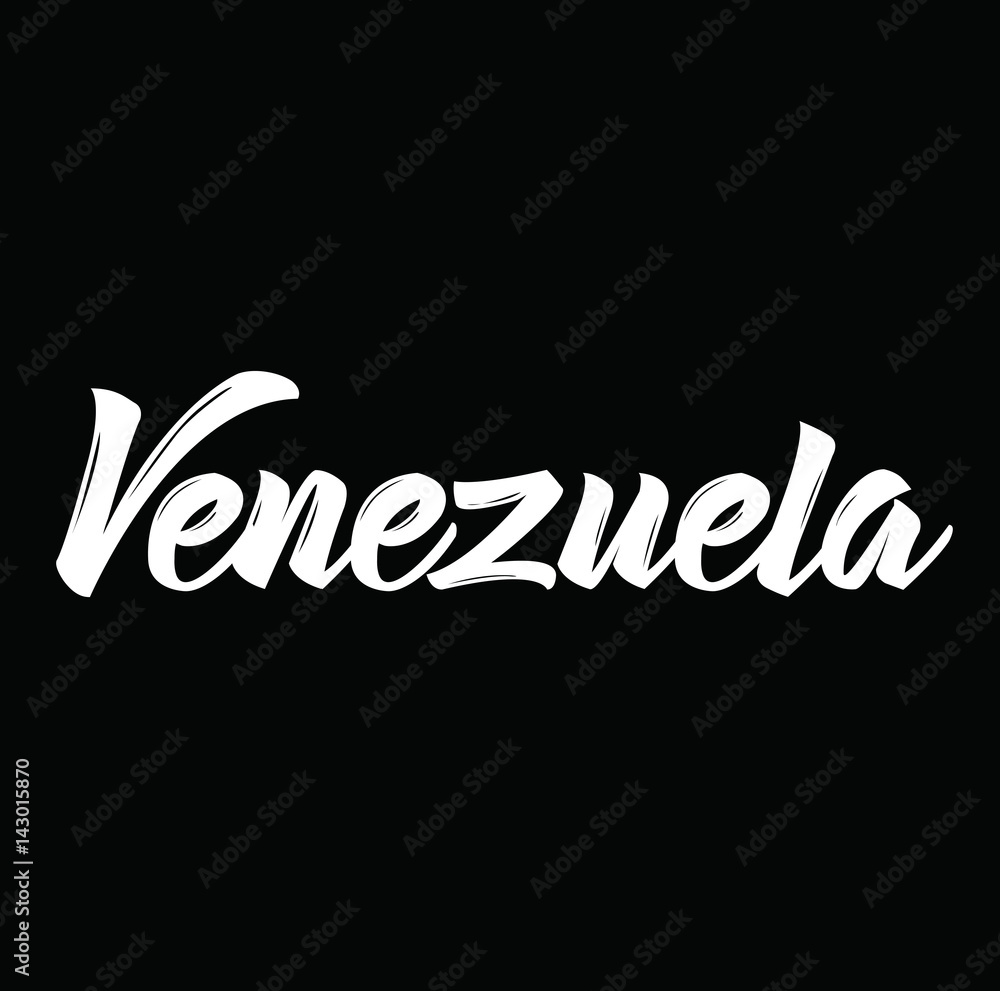 Vecteur Stock venezuela, text design. Vector calligraphy. Typography ...