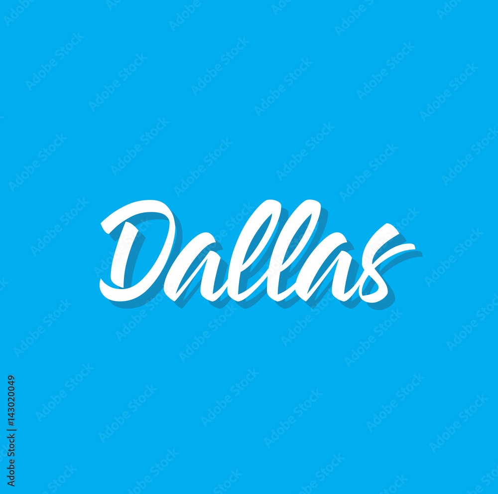 dallas, text design. Vector calligraphy. Typography poster.text design ...