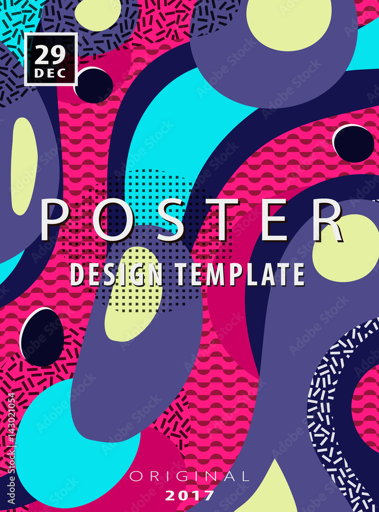 Artistic poster design. Stock Vector | Adobe Stock