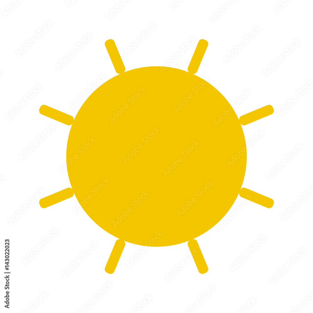 Sun symbol rotate join entire yellow Stock Vector | Adobe Stock