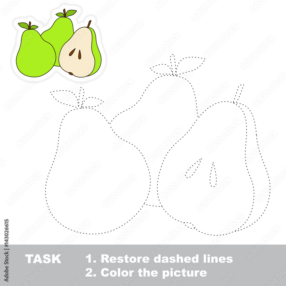 Vector trace educational game for preschool kids. Stock Vector | Adobe ...