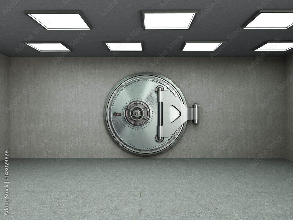 Big safe door background High resolution 3d render Stock Illustration ...