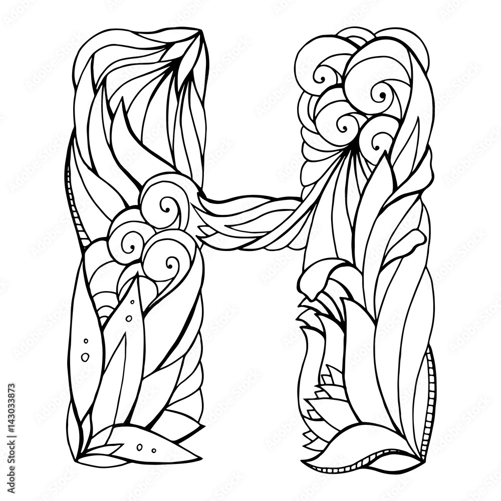 Drawing Designs For Letter H