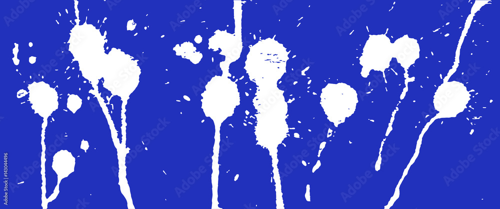 Blue Paint Ink Splatter