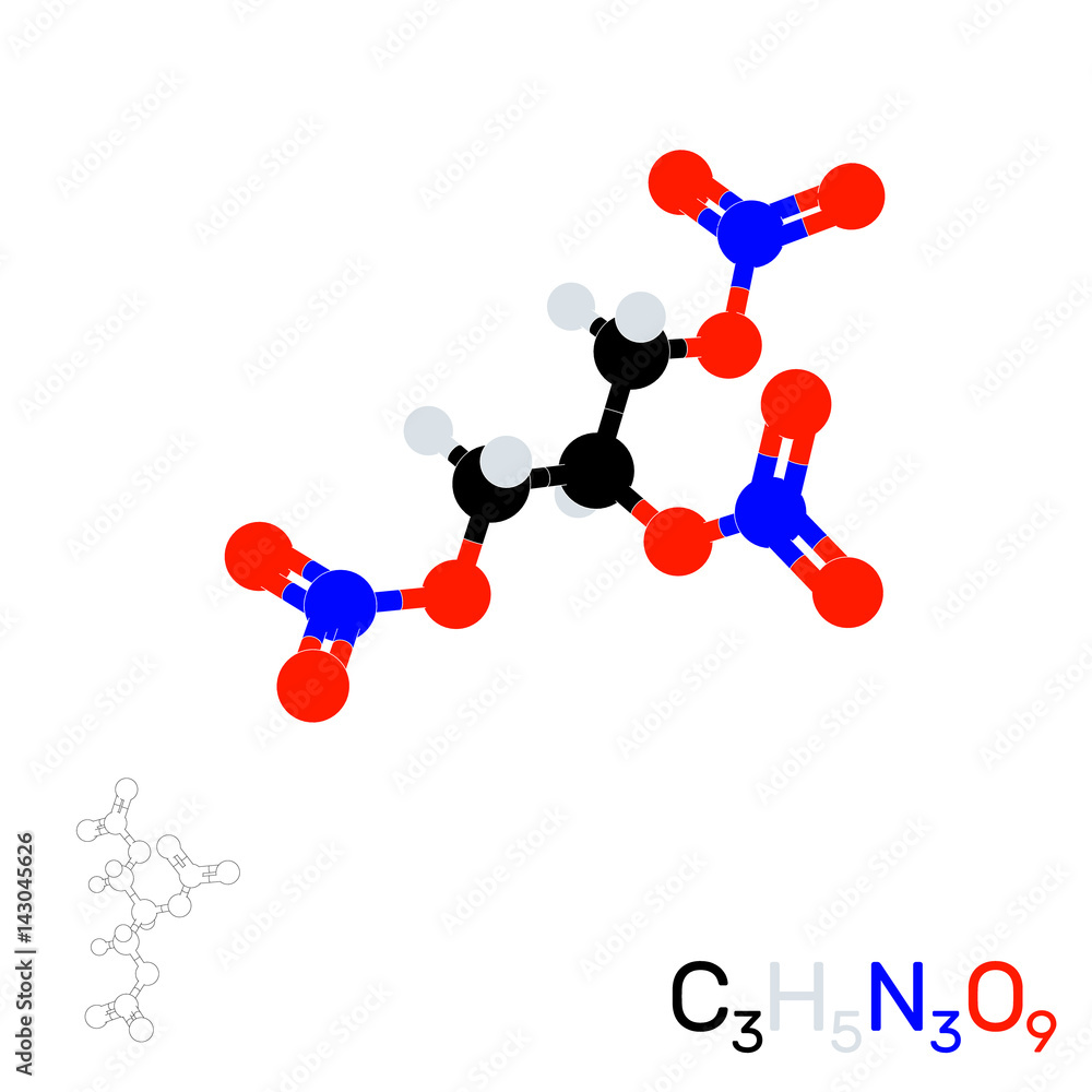 Nitroglycerine Molecule 3d Model Cgtrader