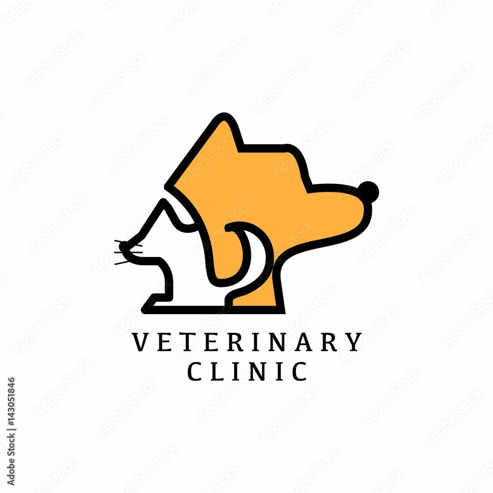 veterinary logo with text space for your slogan / tagline, vector ...