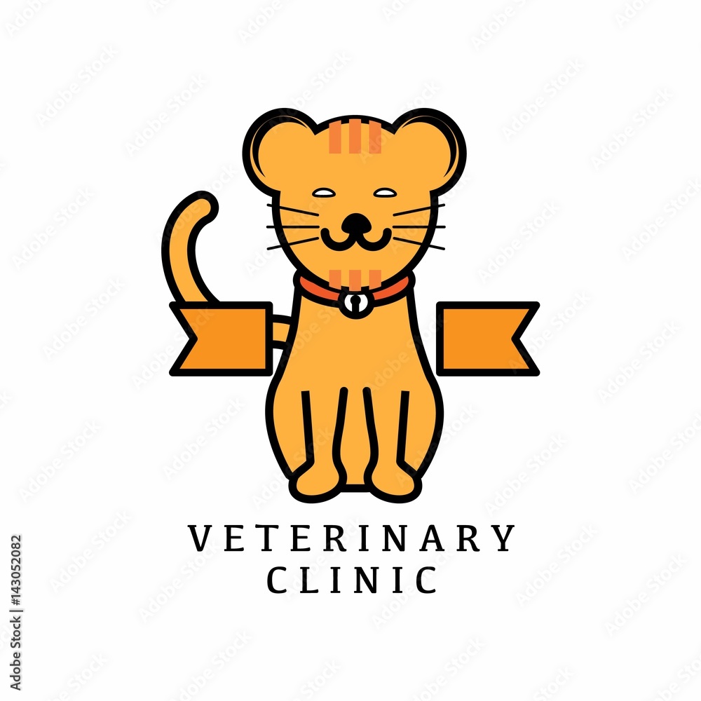 veterinary logo with text space for your slogan / tagline, vector ...