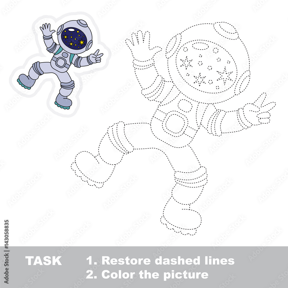 Vector trace educational game for preschool kids. Stock Vector | Adobe ...